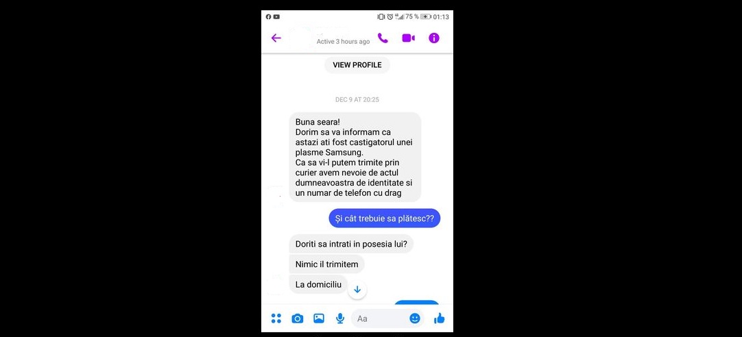 Atenție cui trimiteți datele personale dacă nu vreți să vă treziți ...