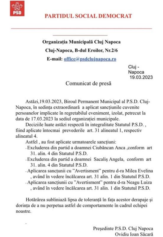 Bătăușele din PSD au fost excluse din partid | replicaonline.ro