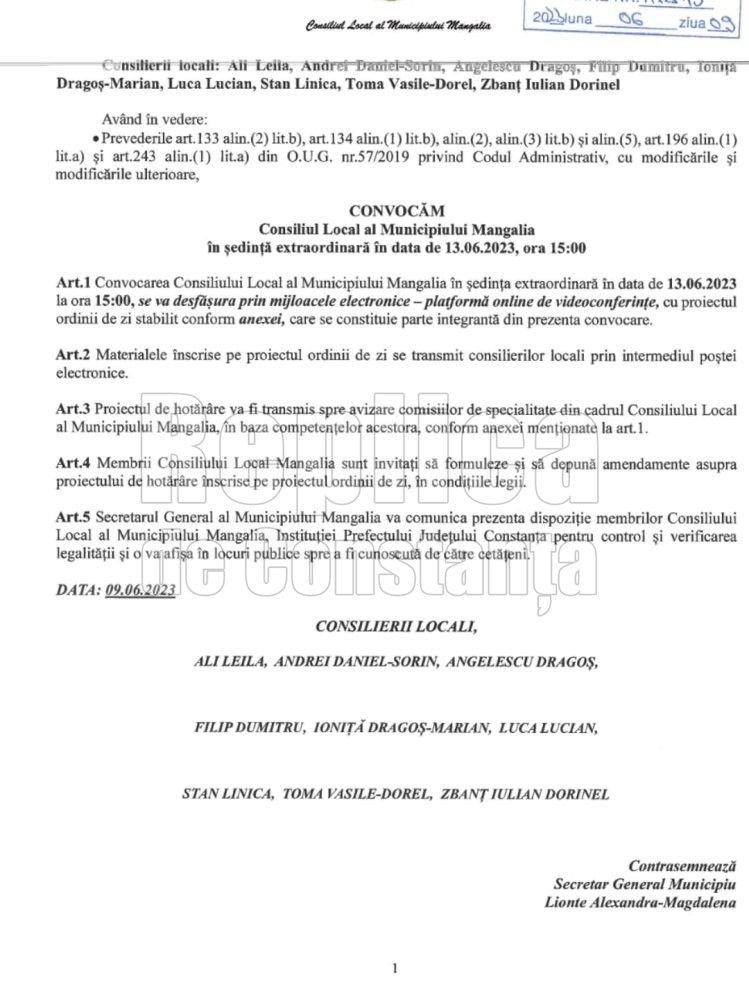Consilierii locali din Mangalia vor să meargă cu Radu de gât la DNA?! Video | replicaonline.ro