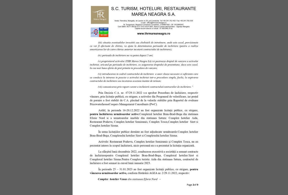 THR Marea Neagră a devenit istorie. După ce și-a vândut și închiriat ...