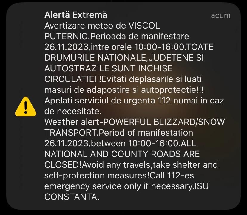 Cod Roșu de viscol: Urgia albă s-a dezlănțuit în judeţul Constanţa ...