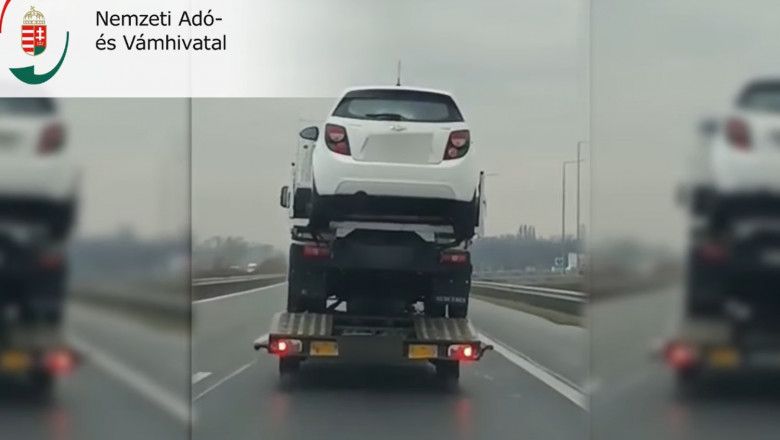 "Piramida groazei" din România, pe o autostradă din Ungaria. Șoferul a ...