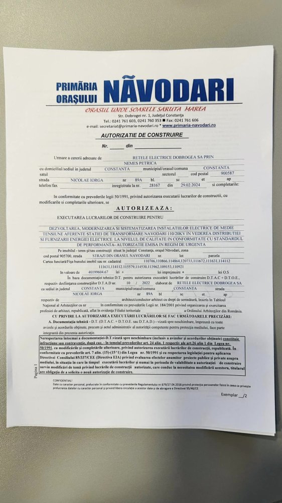 Se modernizează instalațiile electrice din orașul Năvodari. Primarul ...