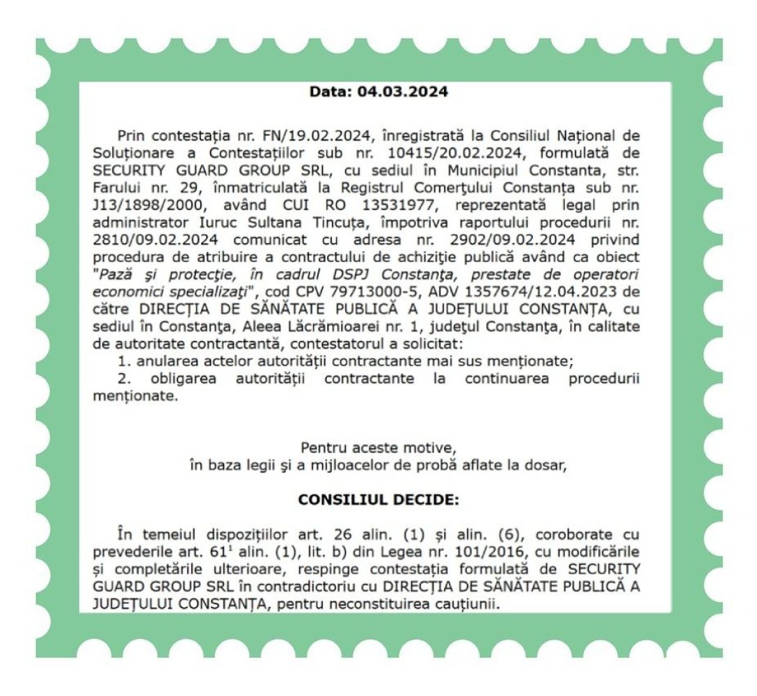 Supărată că a pierdut paza DSP Constanța, o avocată din Tulcea a ...