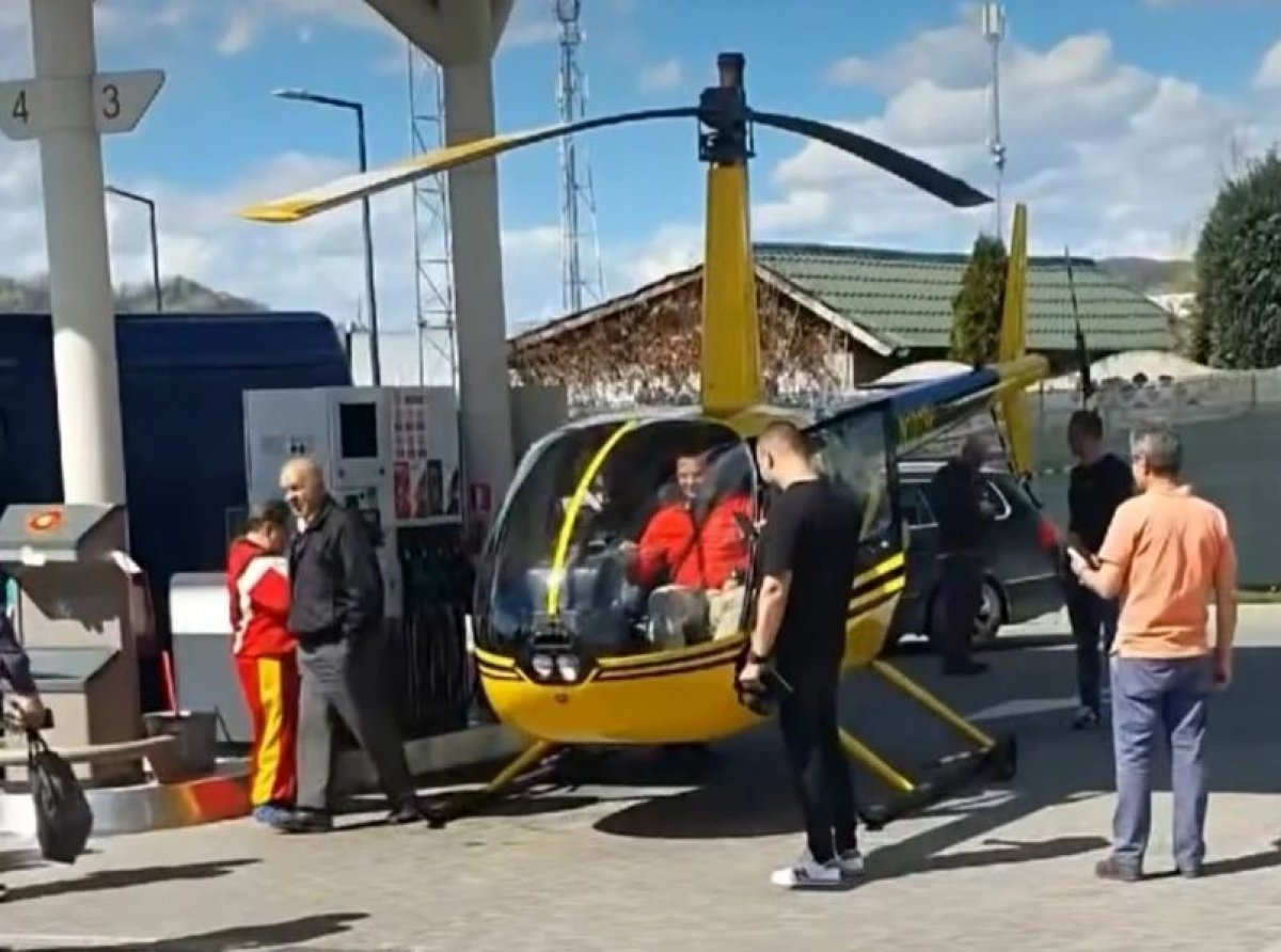 Imagini amuzante în Curtea de Argeș: Elicopter alimentat la o ...