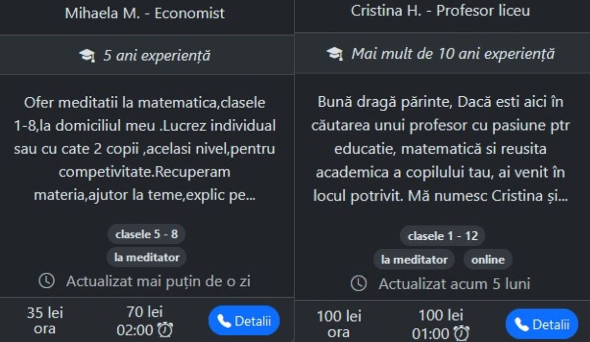 Studenții fac concurență profesorilor. Cât mai costă o oră de pregătire ...