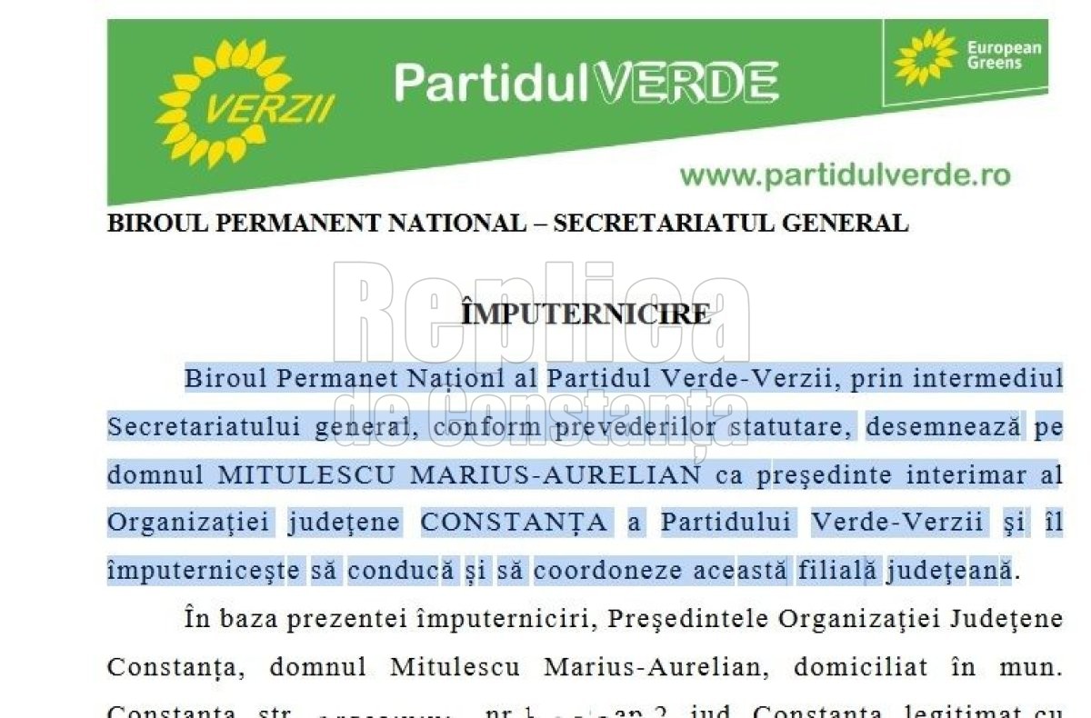 Partidul Verde a depus listă falsă pentru Consiliul Local Constanța ...