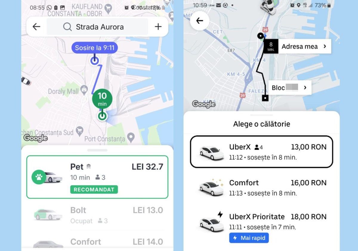 Cine-i oprește?! Șoferii Uber și Bolt au ajuns să ceară 20 de lei pe ...