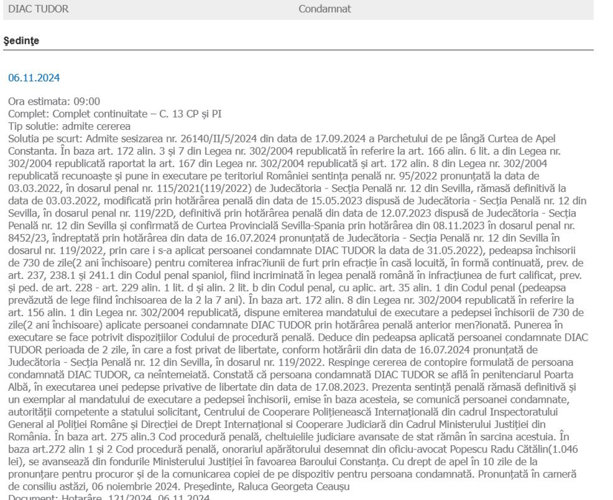 Un deținut de la Poarta Albă, care se pregătea să fie eliberat condiționat, a fost condamnat și ...
