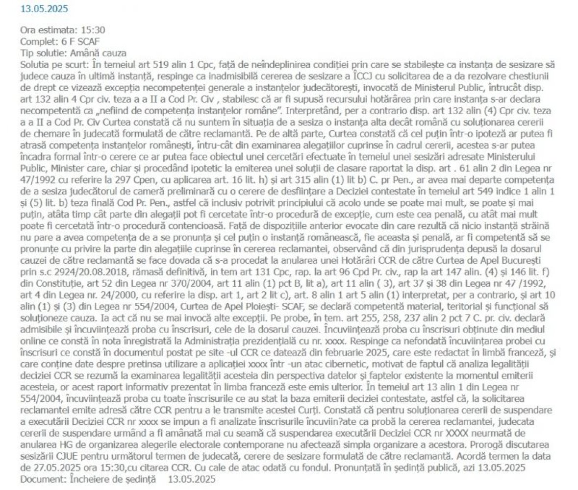 ”Turul 2 înapoi” moare... dar nu se predă. Un alt judecător sfidează ...