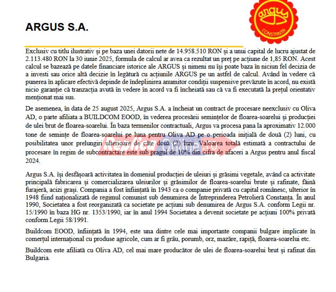 Lovitură de teatru: Fabrica de ulei Argus Constanța, veche de peste 80 ...