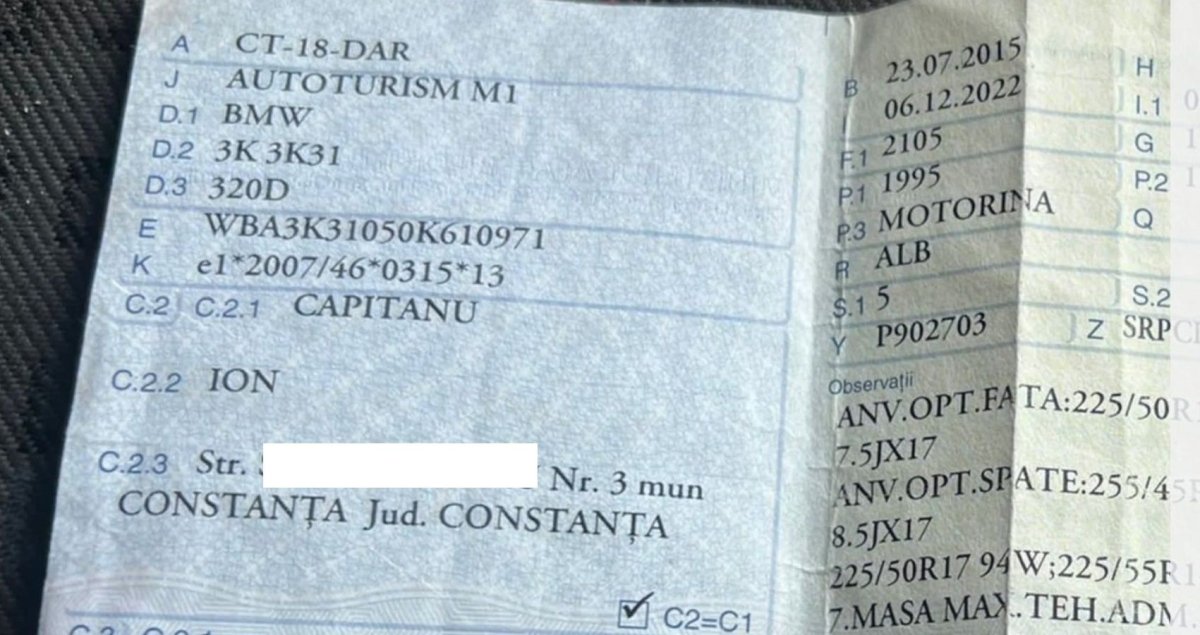 Vezi ce a pățit, fără să știe, un constănțean care a cumpărat de la un samsar o mașină care se ...