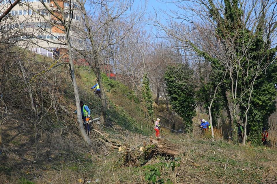 TALUZUL din dreptul plajei Modern RISCĂ să o ia la VALE. Video ...