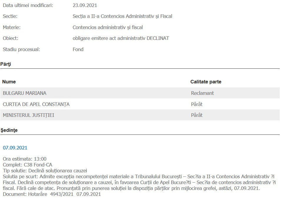 Un GREFIER din CONSTANȚA se ZBATE să obțină SALARIU mai MARE, în ...