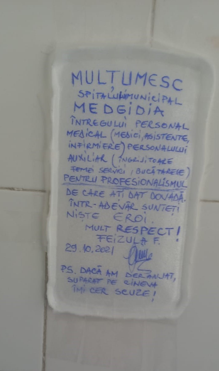 PACIENT VINDECAT, MESAJ emoționant pentru SPITALUL MEDGIDIA ...