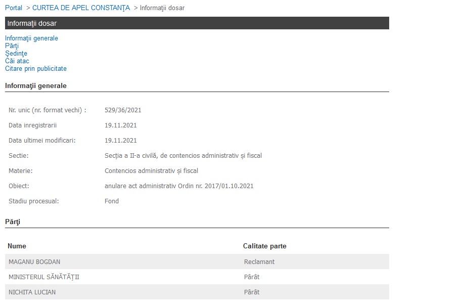 MAGANU contestă, din nou, mandatul lui NECHITA la SANATORIUL Mangalia ...