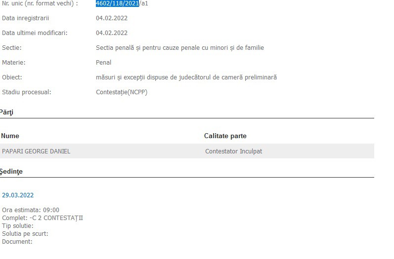 George Papari a contestat trimiterea în judecată pentru luare de mită ...